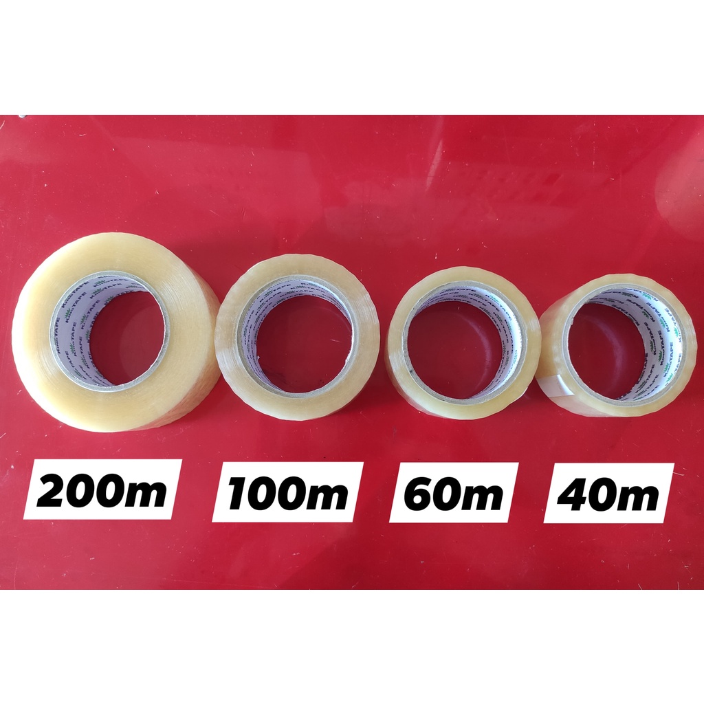 CLEAR/TAN PACKAGING TAPE 2" x 40m / 2"x 60m / 2" x100m / 2" x 200m / 2 ...