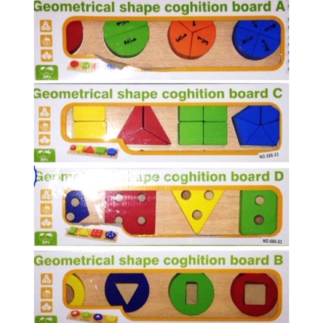 GEOMETRIC SHAPE COGNITION BOARD sold per pc | Shopee Philippines