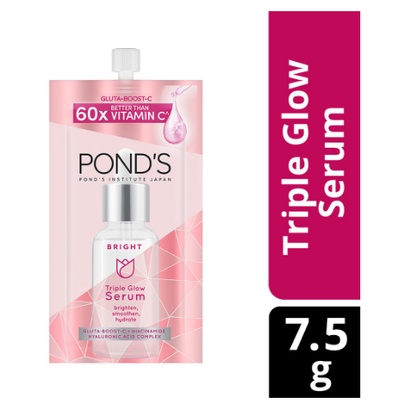 POND'S Bright Triple Glow Serum with gluta boost C 7.5g | Shopee ...