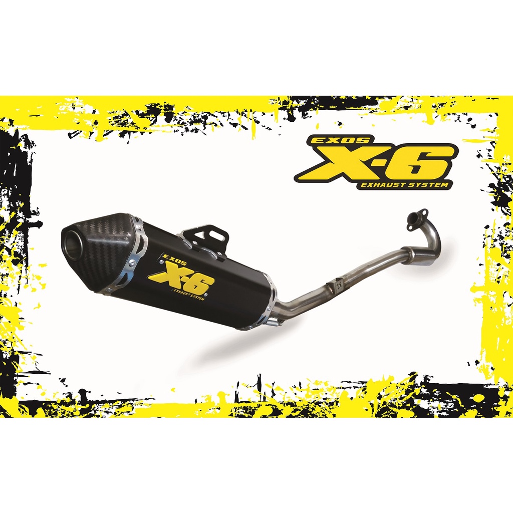 EXOS X6 with Powerbomb Kawasaki KLX 150 Full Exhaust System | Shopee ...