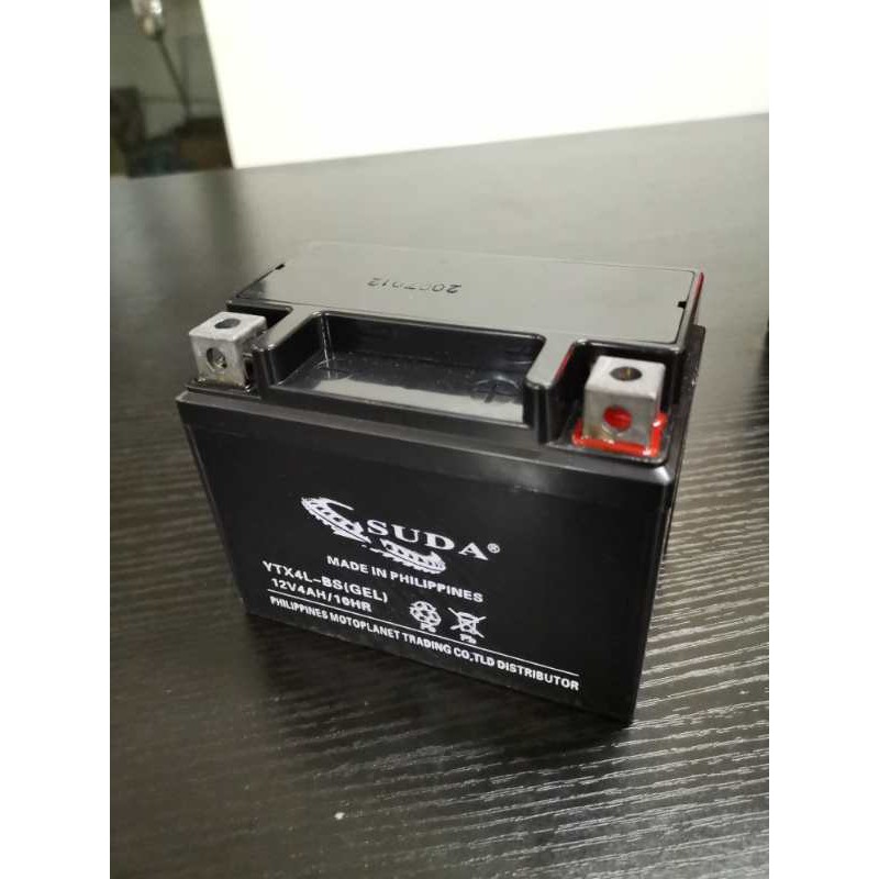 SUDA Motorcycle Battery YTX4L (10pcs=1box) Xrm125 Wave100 Rs125 Mio ...