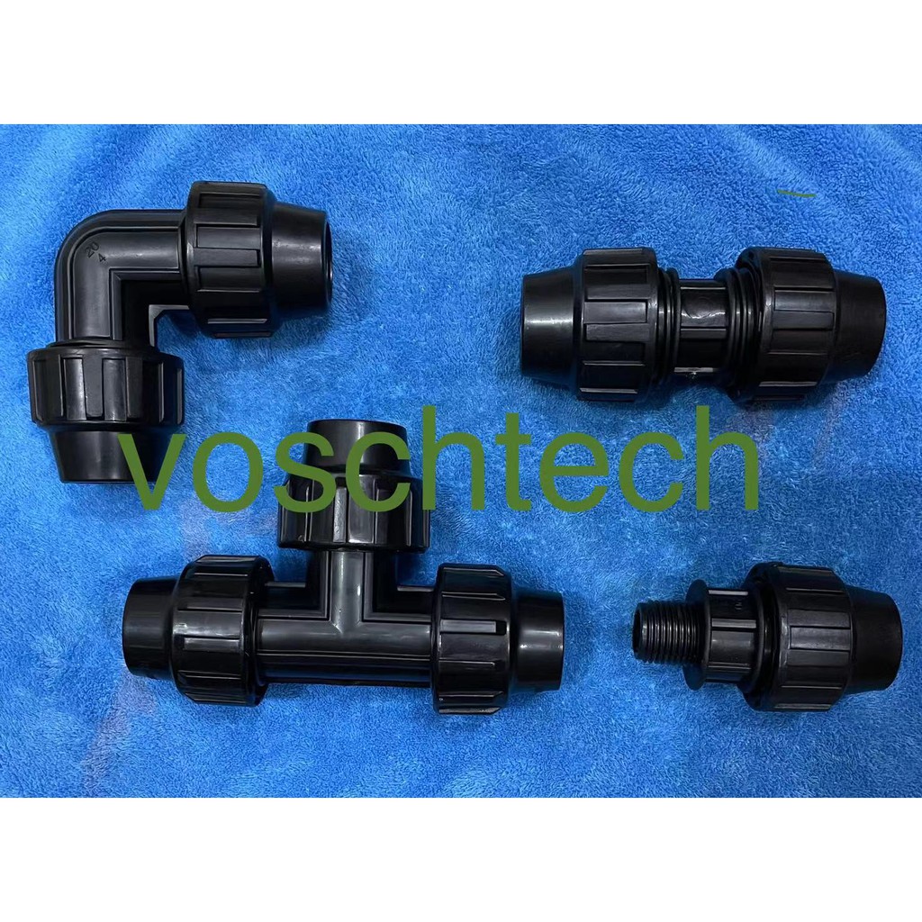 PE Compression Fittings coupling elbow tee adapter endcap 2 1/2” 3” 4” | Shopee Philippines