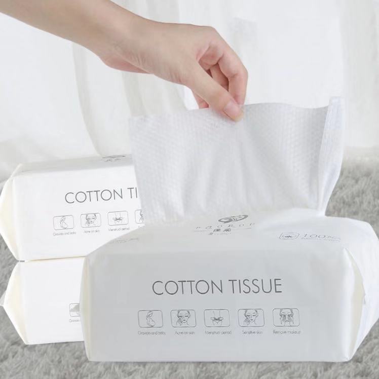 Facial Towel cotton makeup remover dry & wet cleansing towel makeup ...