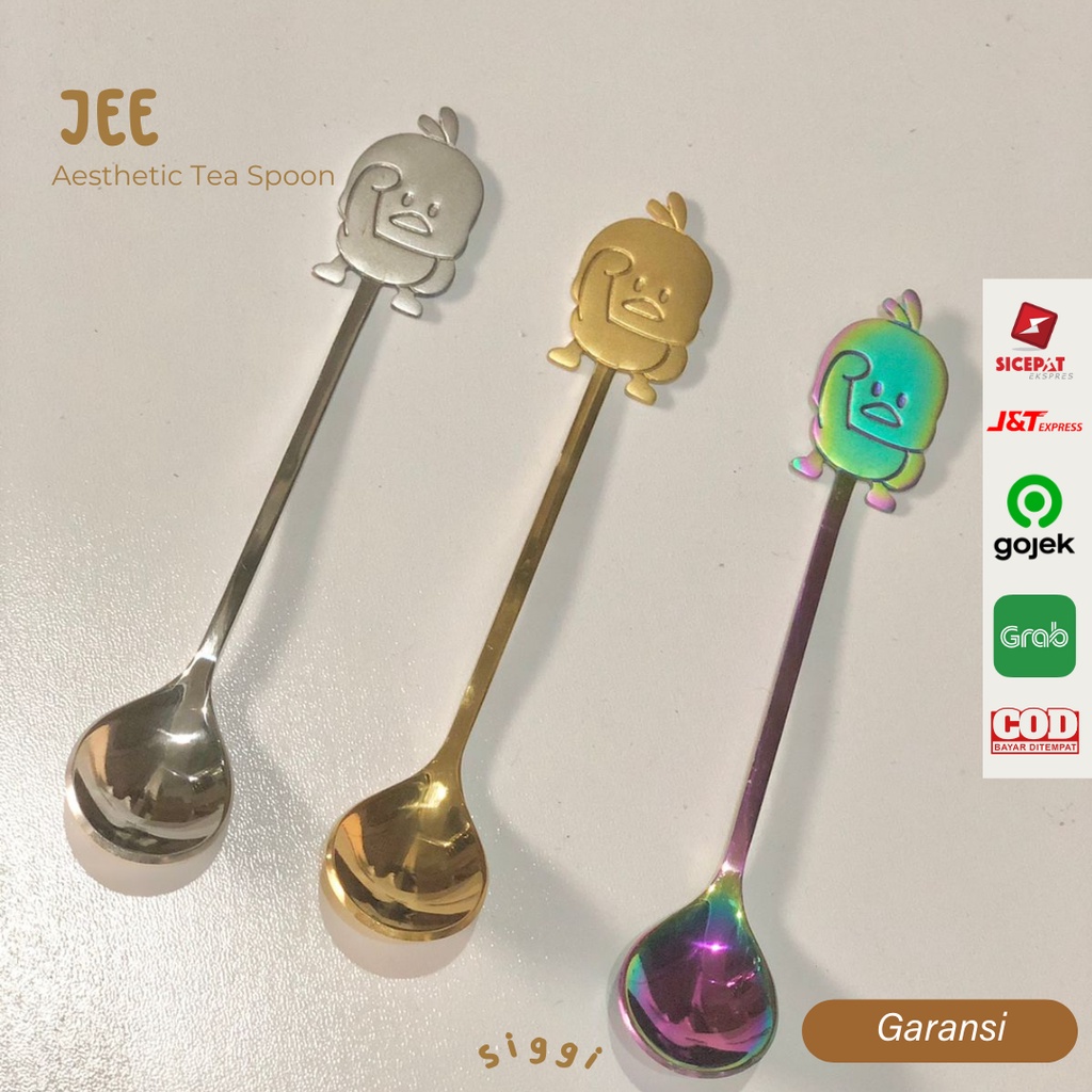 [siggi] Jee Korean Duck Aesthetic Spoon / Korean Spoon / Cute Duck ...
