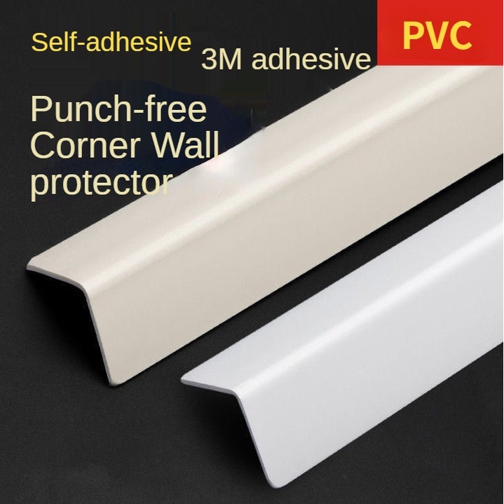 PVC Corner Protection Corner Wall Protector Protection Bar Punch-Free ...