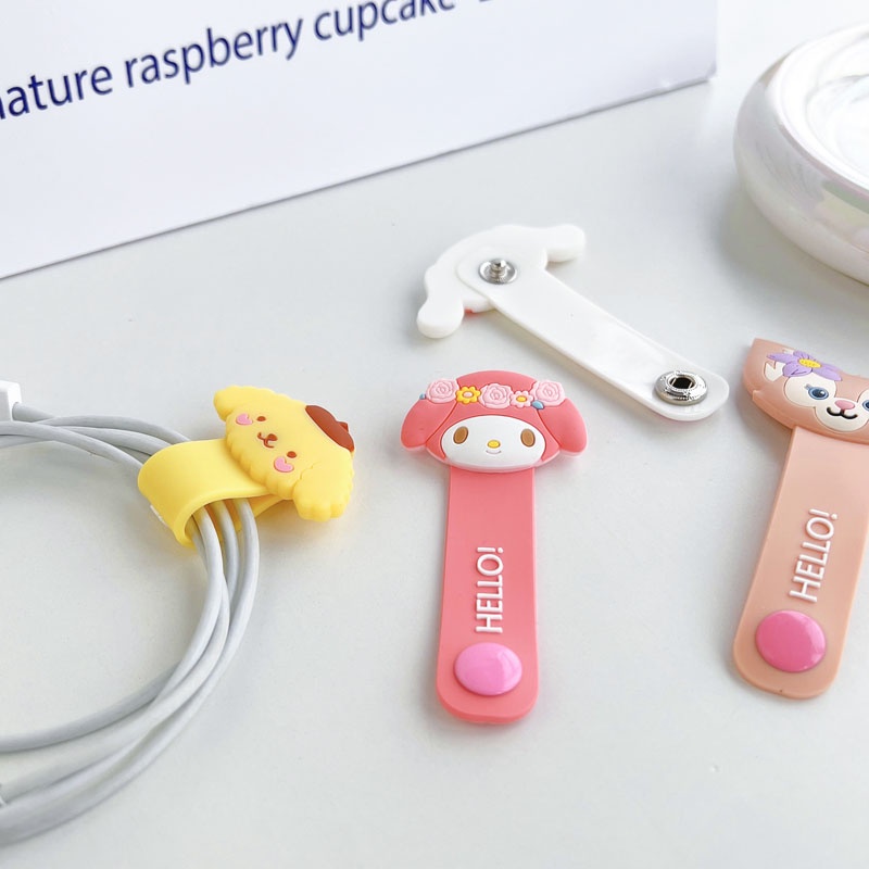 Cute Cartoon Data Cable Winder Line Organizer Silicone Cope Protector ...