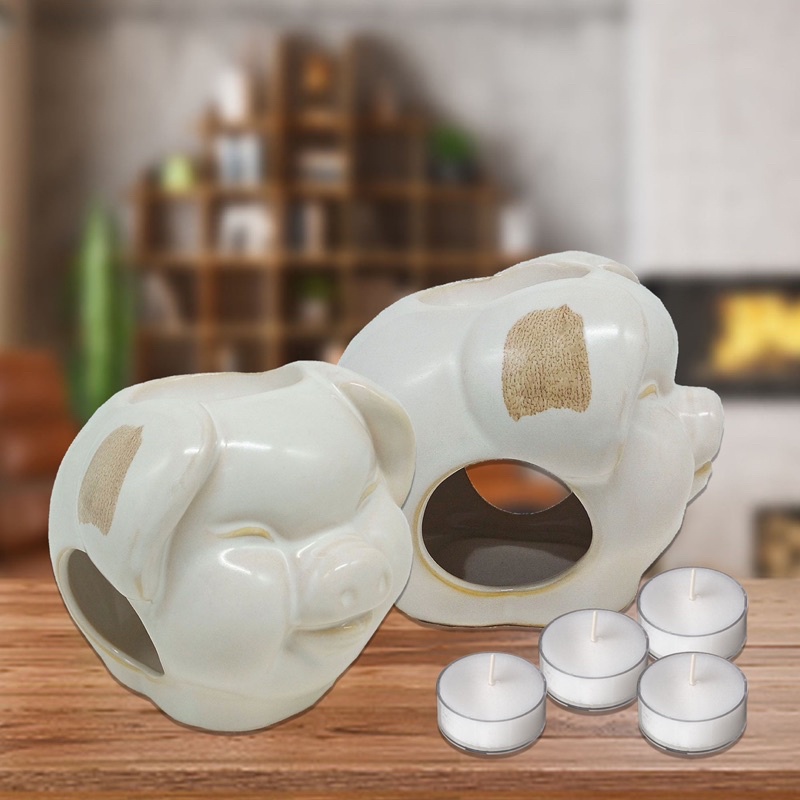 Ziyang Clossic Pig Ceramic Candle Burner Wax Melt Warmer Aromatherapy ...