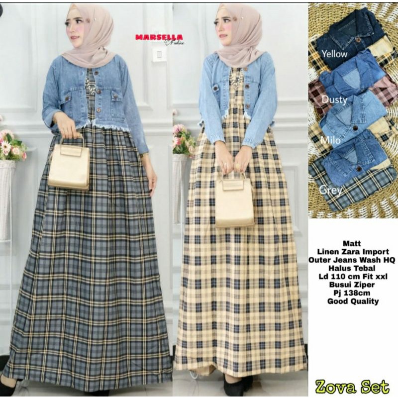 Zoya Original Marsella Muslim Dress Set | Shopee Philippines