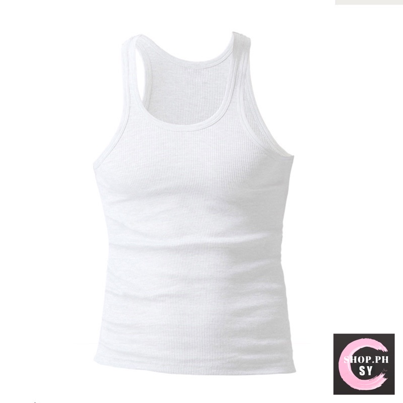 Plain Ribbed knitted Sando for Men Plus size(Slim Fit) | Shopee Philippines