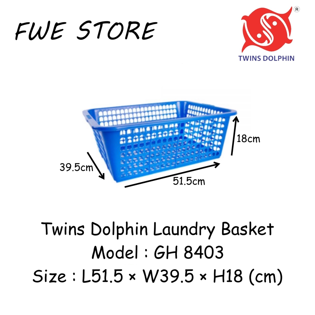 Twins Dolphin Laundy Basket / Multipurpose Basket GH 8403 | Shopee ...