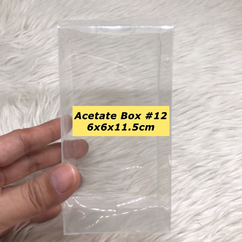 10pcs Acetate Box #12 6x6x11.5 cm Clear transparent Box Packaging for ...