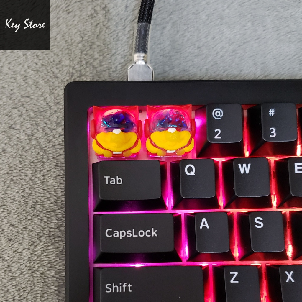 Artisan keycap sirius mechanical keyboard button, red yellow, stone ...