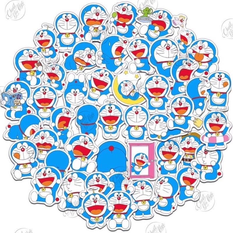 30/50/120 Cute sticker designs, waterproof decal stickers with Doraemon ...