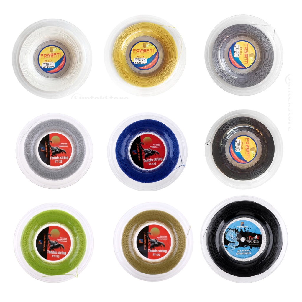 Perfk Premium Tennis String Textured Lines 17 Gauge Racquet Strings ...