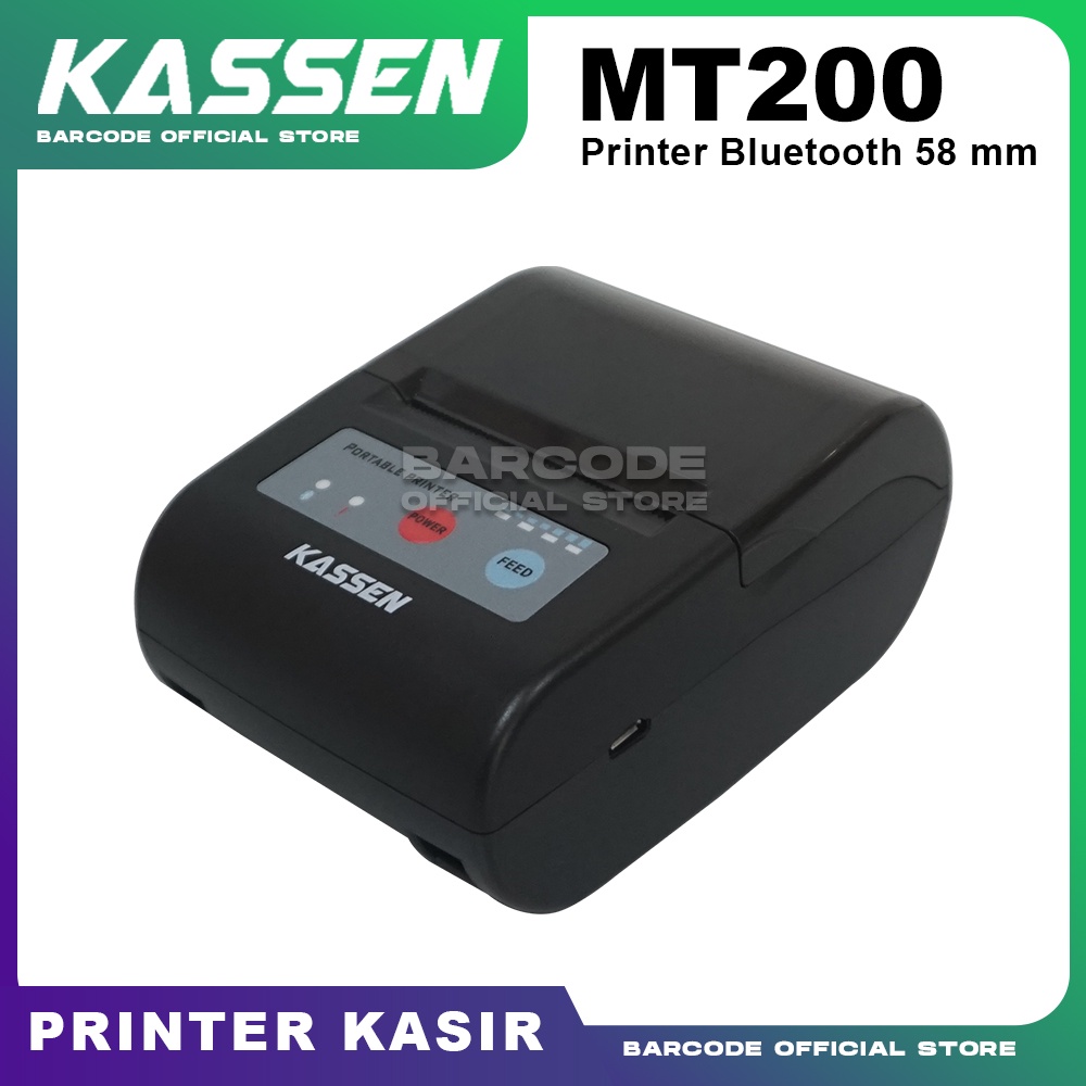 MINI MOBILE PRINTER BLUETOOTH THERMAL KASSEN MT200 MOKA OLSERA POS GP ...