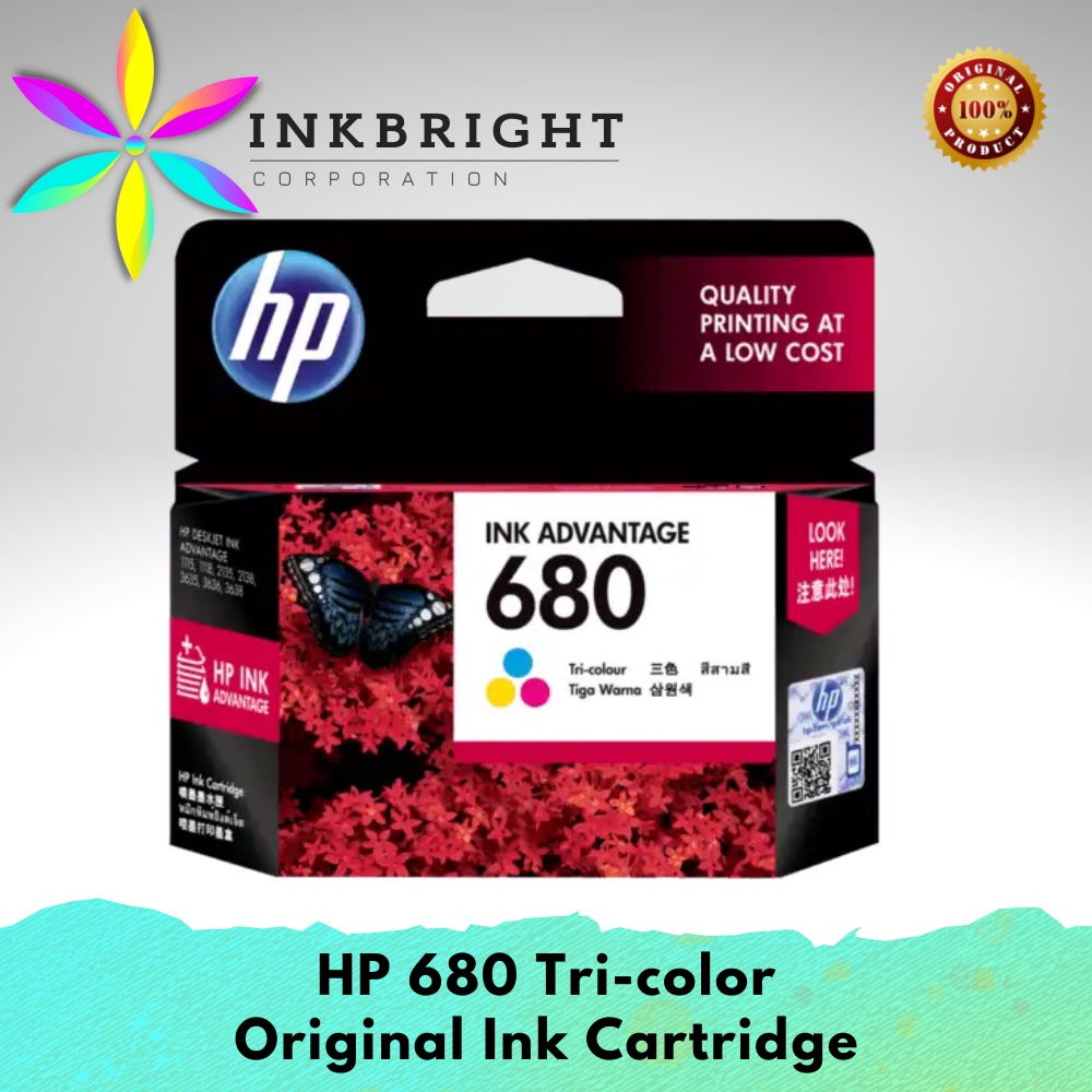 Hp 680 Tri-Color Original Ink Advantage Cartridge (680C HP680C ...