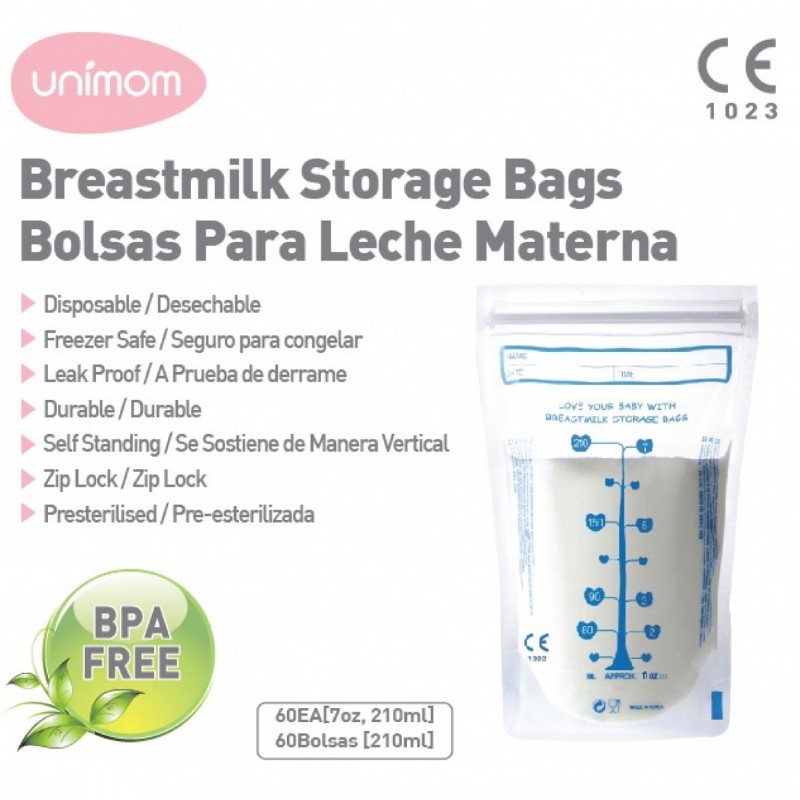Breast milk storage bags (breast milk storage) Unimom Standard BPA-free ...