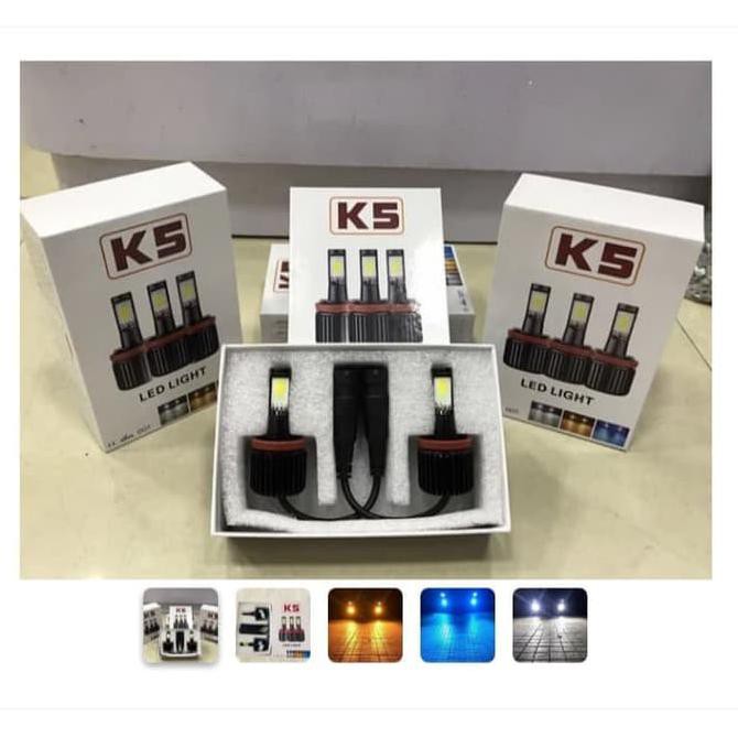 SELL TURBO LED K5 CAR HEAD LAMP 3 COLORS H11 HB4 H1 H3 2 | Shopee Philippines