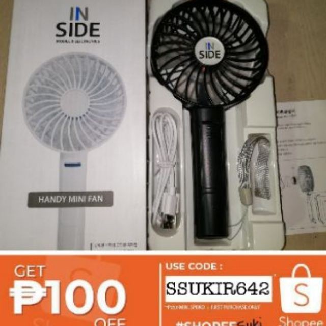Korean Handy Mini Fan (rechargeable) | Shopee Philippines