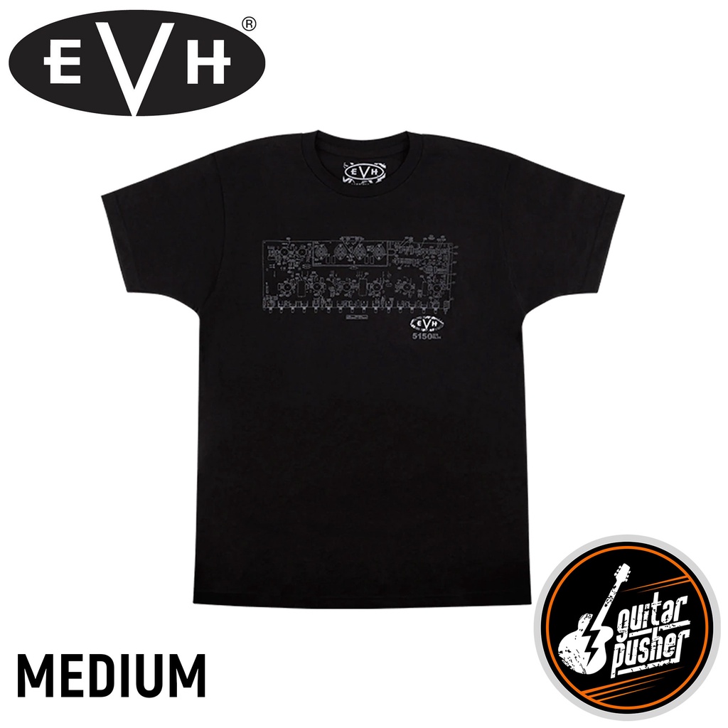 EVH Schematic T-Shirt - Black (Medium, Large, Extra Large) | Shopee ...