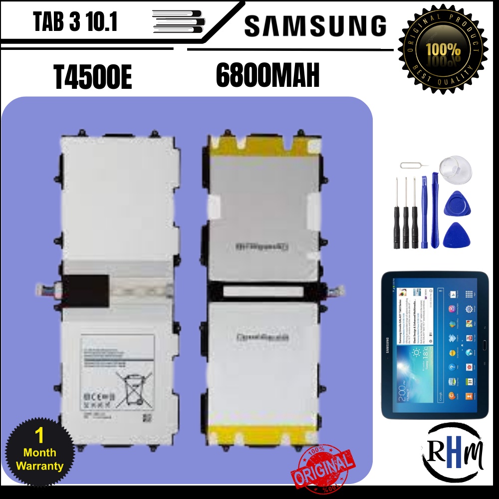 SAM SUNG Tab 3 10.1 P5200/P5220 Battery, Model: T4500E 6800mAh Original ...