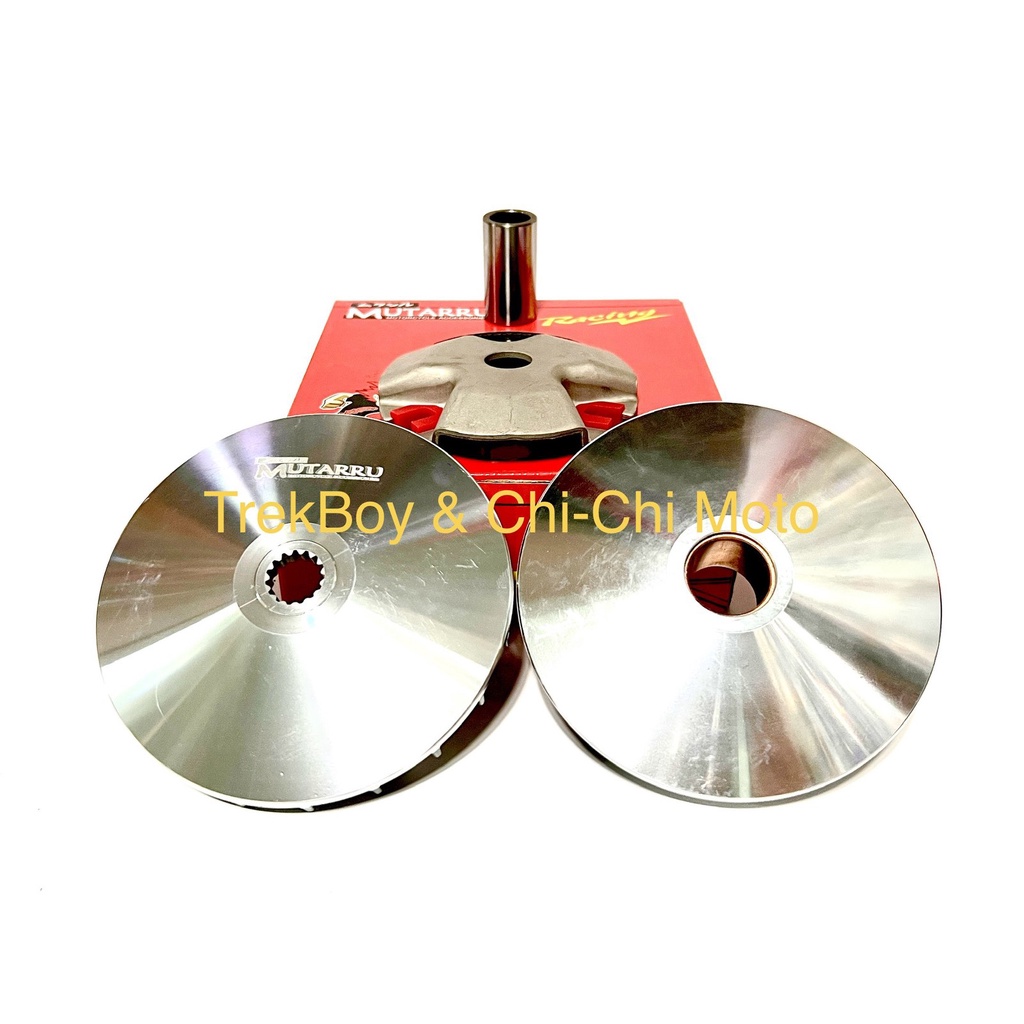 RACING PULLEY AND DRIVE FACE SET WITH BLACK PLATE 13.5 DEGREE (MIO I 125 M3) - MUTARRU | Shopee ...