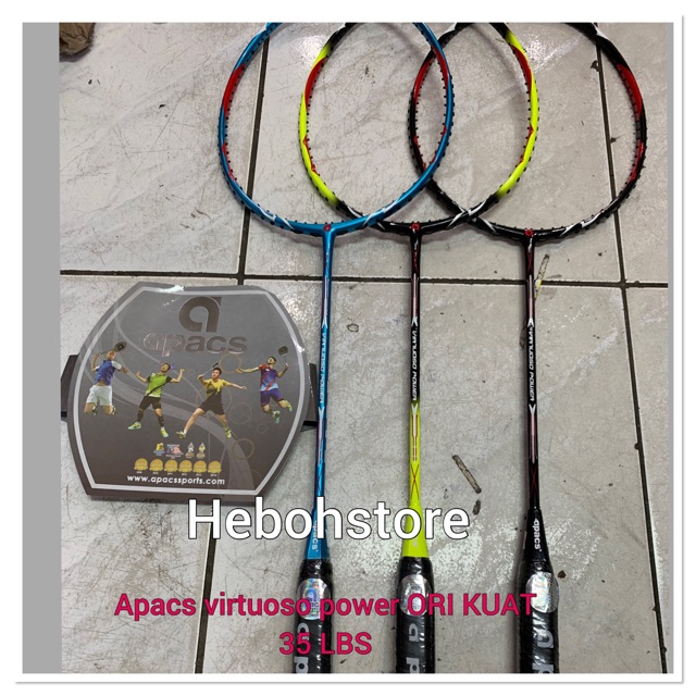 Apacs VIRTUOSO Badminton Racket Strong POWER 35lbs FREE GRIP | Shopee ...