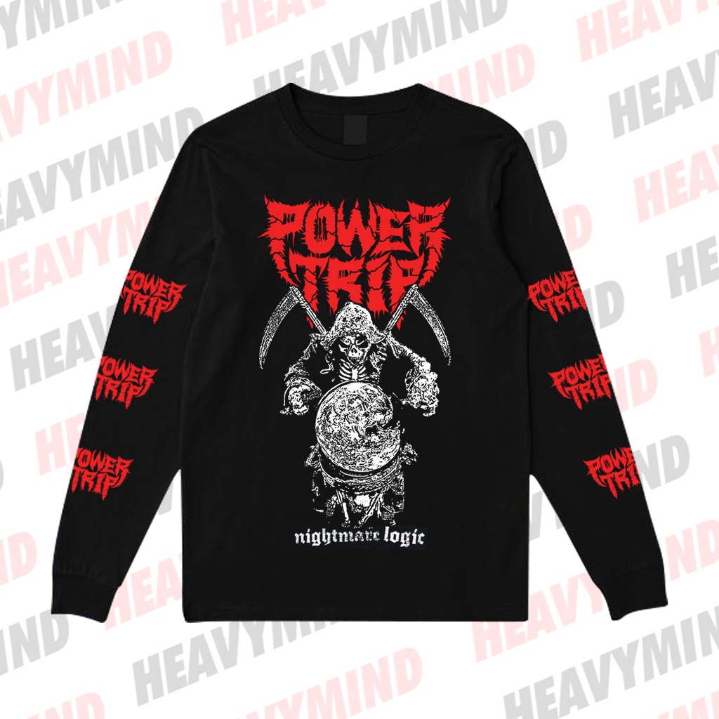 Power Trip LS Band T-Shirt Free Sticker | Shopee Philippines