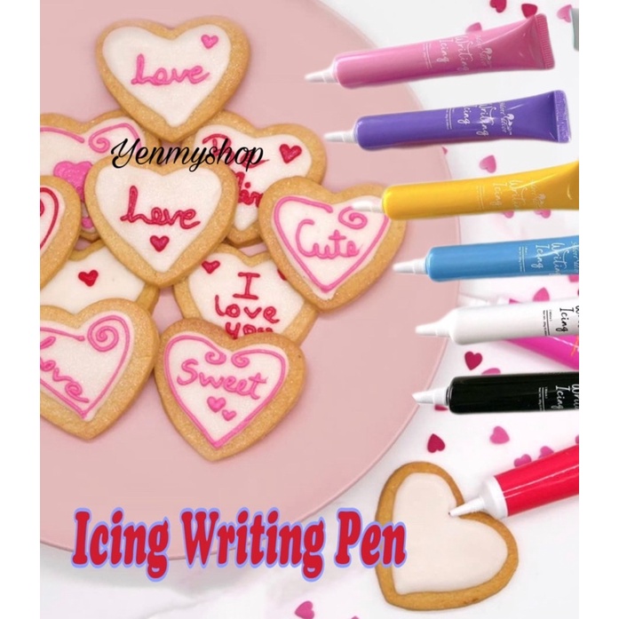 Exp: 23/6/23 Icing Cake Drawing Pen Writing Pen Biscuit Writing Food Pen Baking Cake Decorations ...