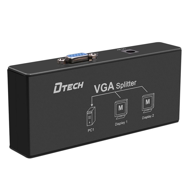 VGA Splitter 1 In 2 Out Desktop Notebook Connector Display Projector ...