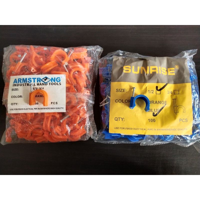 blue/orange PVC clamp 1/2 - 3/4 sold per 10 PCS | Shopee Philippines