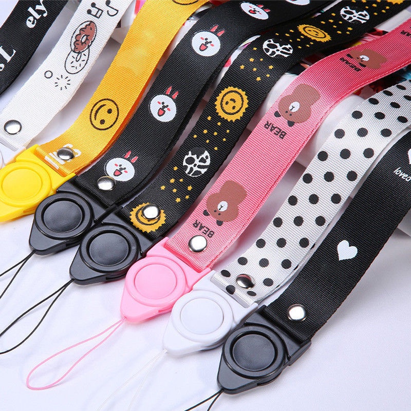 Cute Print Sling Lanyard Strap ID Key Lace Detachable Holder Hand ...