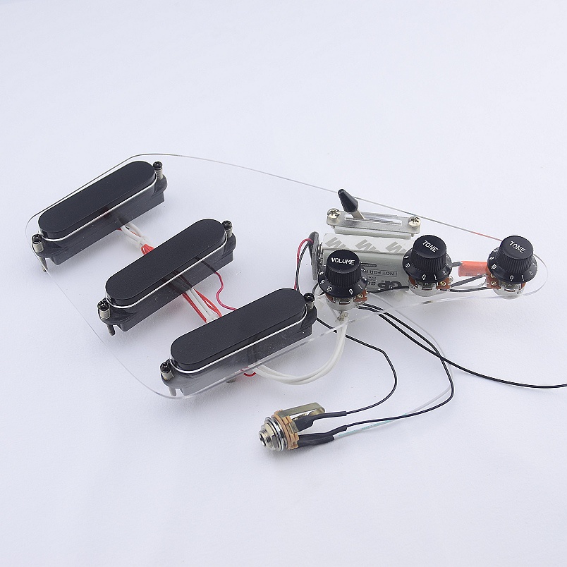 PF-(Original)Guitar Pickups SSS Active Single Coil Pickups Wiring Harness Prewired Black(Stock ...