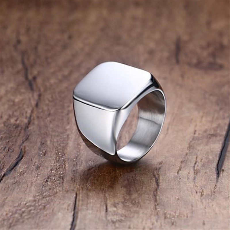 Brand new fashion stainless steel square ring,simple style creative men ...