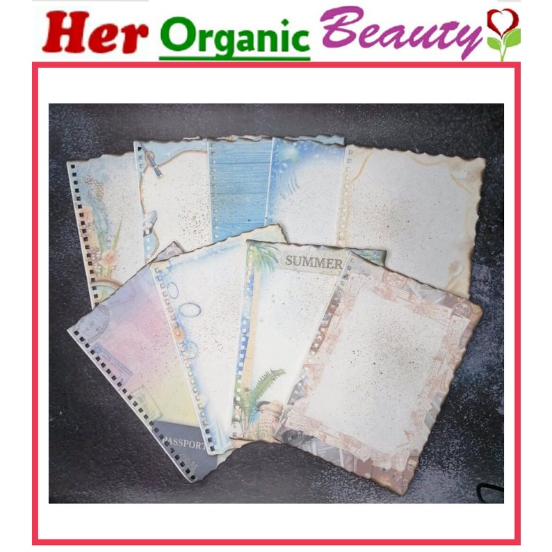 Vintage Handmade Travel Blue-themed Stationery Papers (A5 Size ...