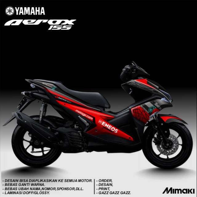 Red strip Aerox Motorcycle sticker Decal Variations | Shopee Philippines