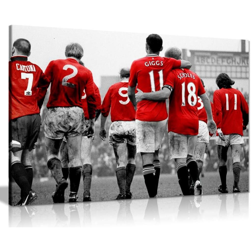 Manchester United Legends Football Canvas Wall Art Picture Print xin ...