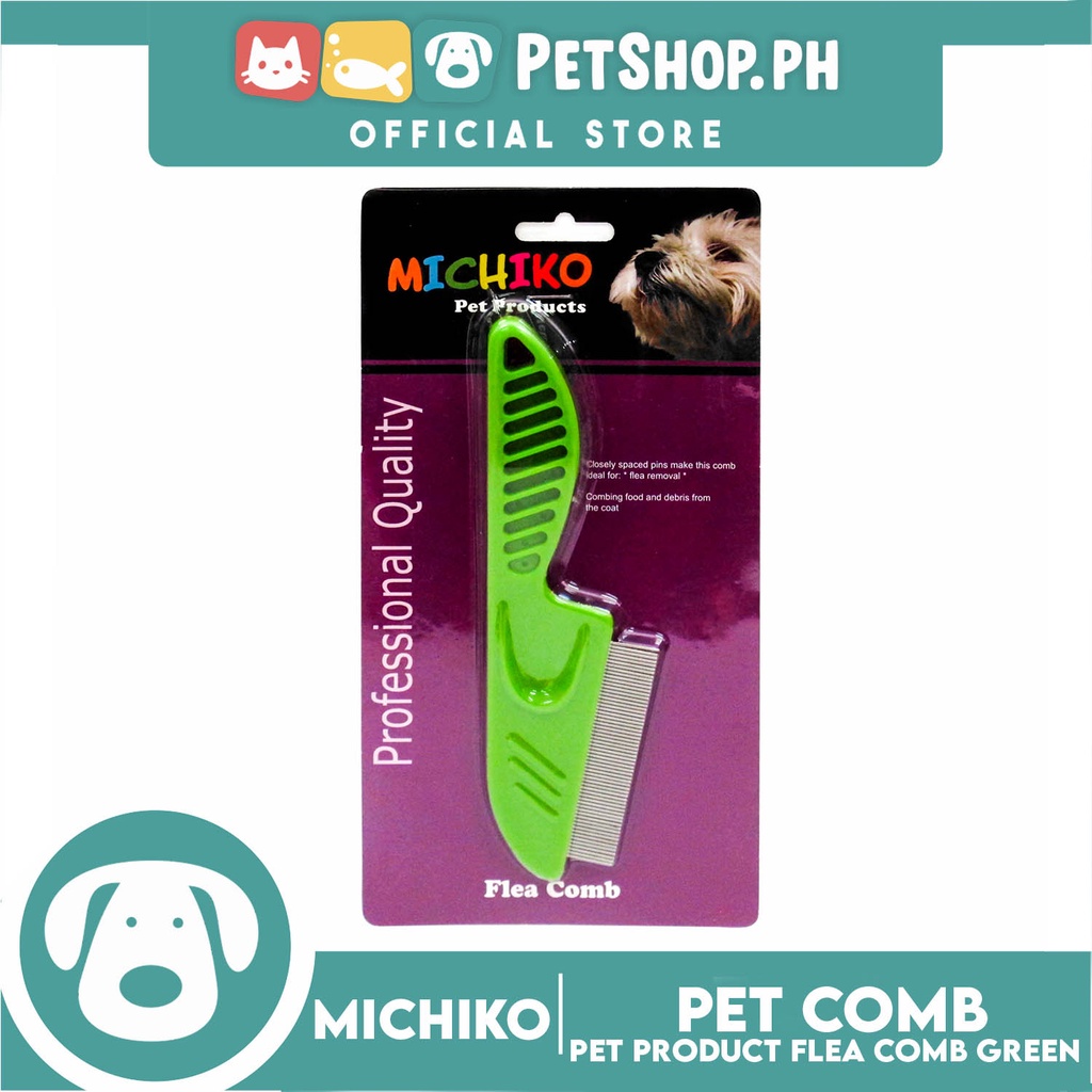 Michiko Flea Pet Comb (Green) | Shopee Philippines