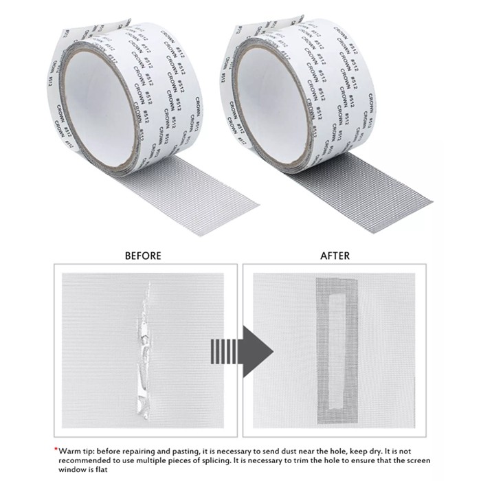 Window Screen Repair Tape 5x200cm with Ultra Strong Adhesive - Durable ...