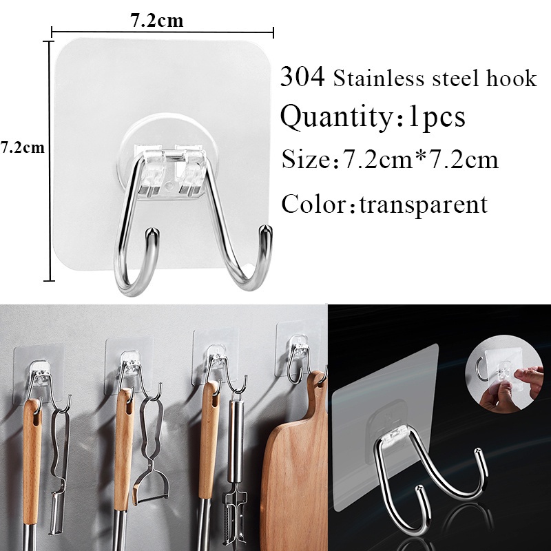 【TOP“1”】Wall Hooks, Multipurpose Wall Mounted Hook Household Storage ...