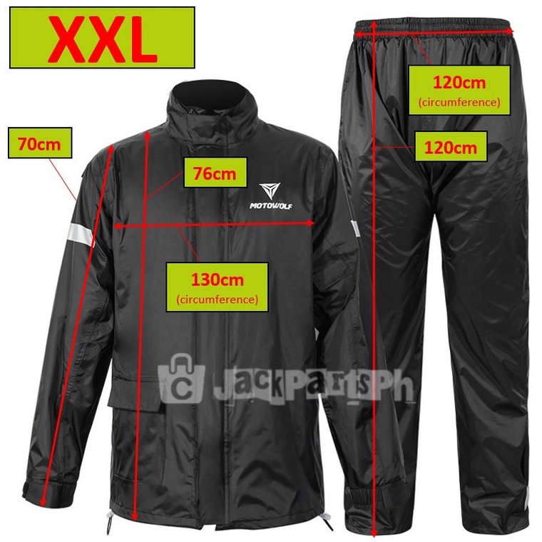 MOTOWOLF RAINCOAT. JACKET and PANTS. MDL0401 V1, MDL0403 V3 AND ...