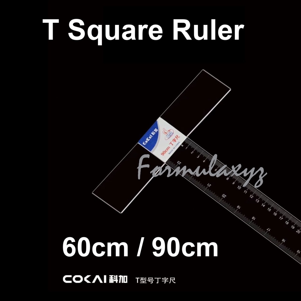 COKAI Transparent A2/A1 T-Square Ruler Drawing Ruler Metrix Ruler - 60 ...