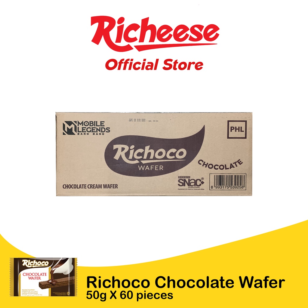 Richoco White Wafer 50g - MLBB - per carton | Shopee Philippines