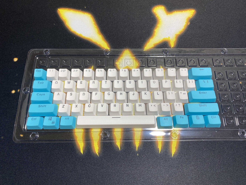 RK61 87 104 Keycaps PBT Material OEM profile Backlit Two-Color ...