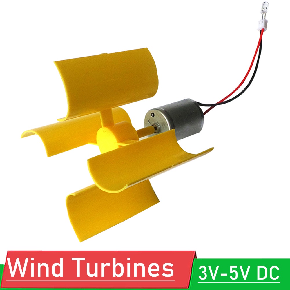 3V-5V DC Motor Vertical Micro Wind Turbines Blades Power Generator DIY ...