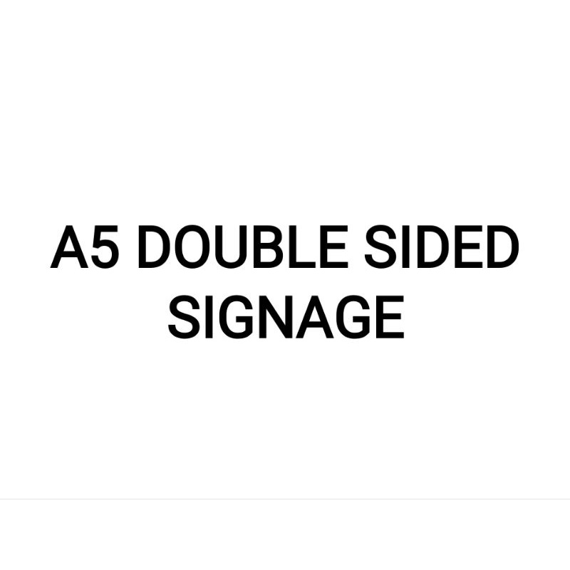 Double Sided Laminated Signages Personalized Signages | Shopee Philippines