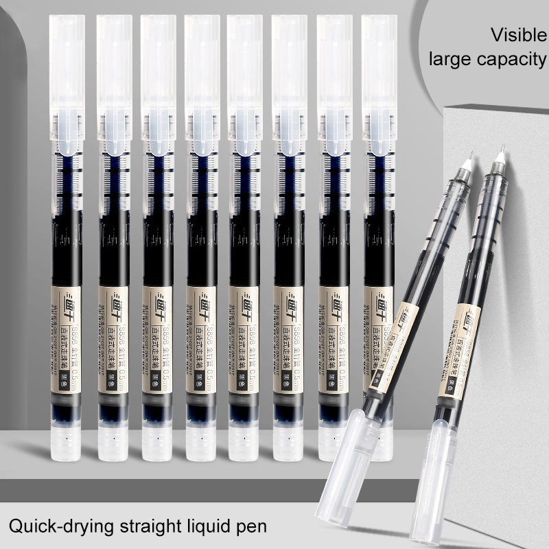 Straight Liquid Rollerball Gel Gel Pen 0.5 Needle Tube Quick Dry ...