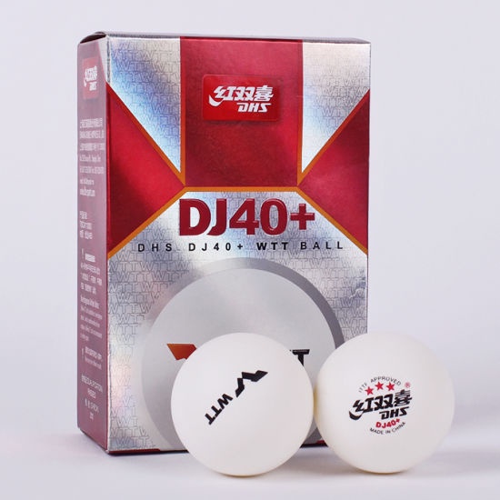 Authentic DHS DJ40+ WTT Official 3 Star Table Tennis Ball Box Of 6 ITTF Pingpong Accessories ...