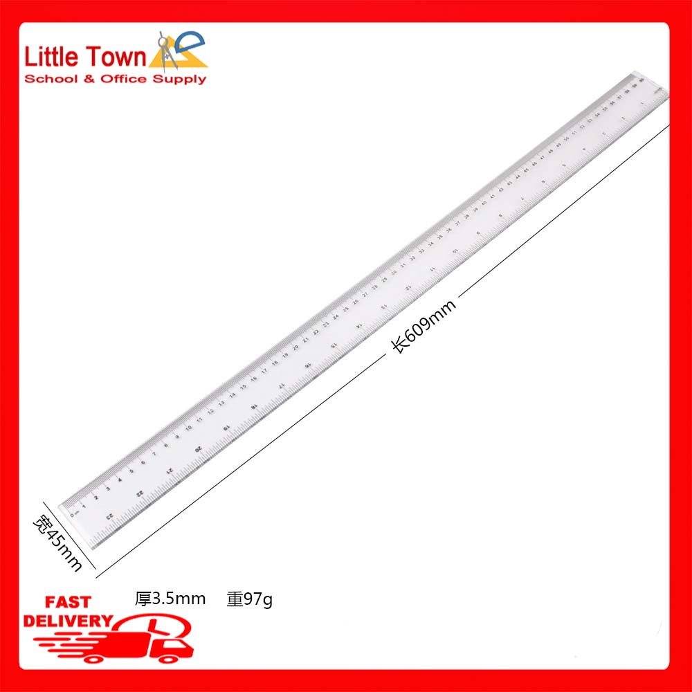 Plastic Transparent Ruler Measurement 20-24 Inches 50/60cm | Shopee ...