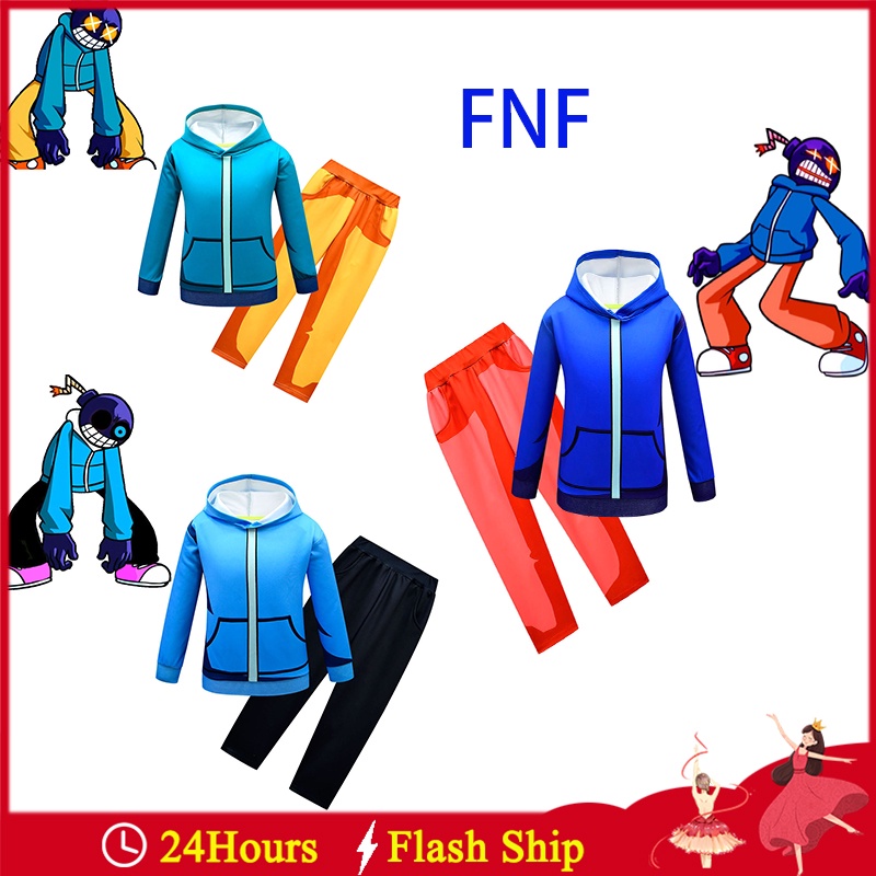 Friday Night Funkin Kids Cosplay Costume FNF Whitty Pullover Hoodie ...